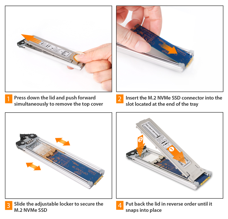 2 x M.2 NVMe SSD PCIe 4.0 Mobile Rack for 9.5mm Ultra Slim ODD Bay