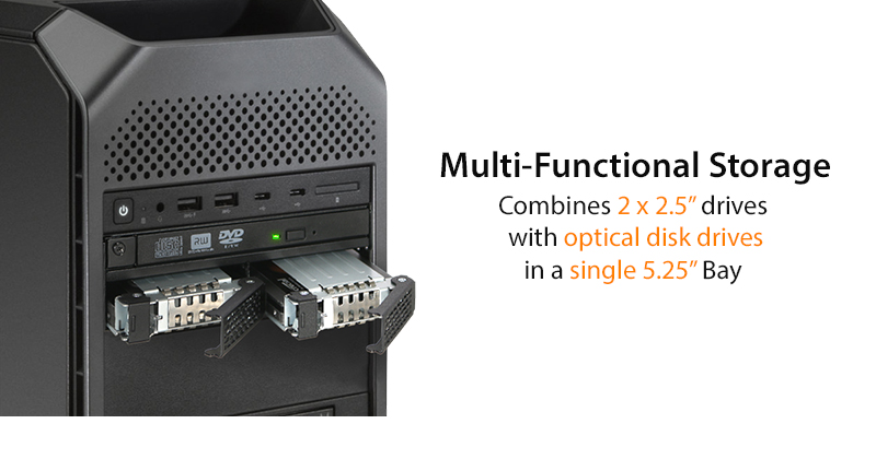 2 x 2.5" SAS/SATA SSD/HDD & (Ultra) Slim ODD Backplane Cage for ...