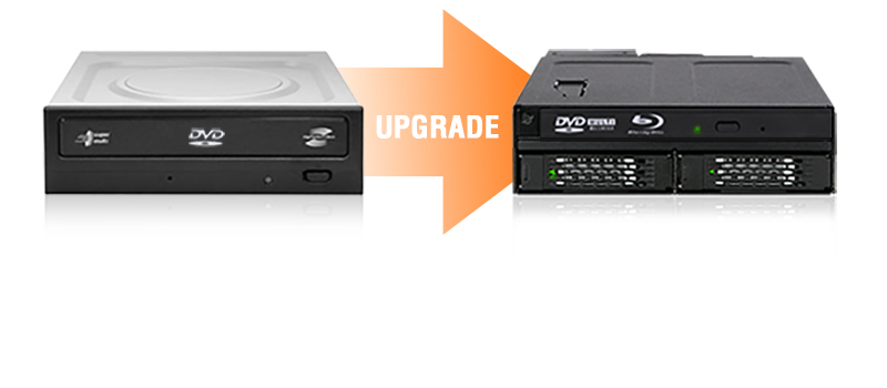 2 x 2.5" SAS/SATA SSD/HDD & (Ultra) Slim ODD Backplane Cage for ...