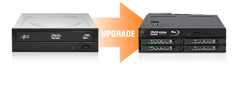 4 x 2.5" SAS/SATA SSD/HDD & (Ultra) Slim ODD Backplane Cage for ...