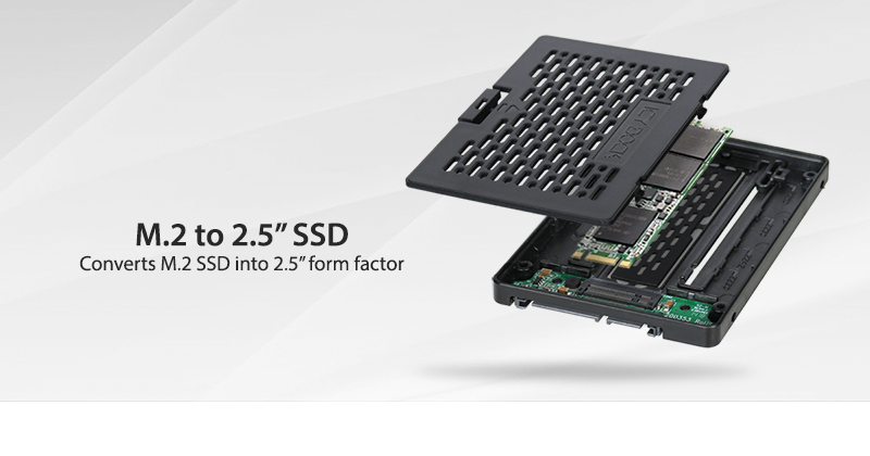 M.2 SATA SSD to 2.5" SATA SSD Converter Adapter