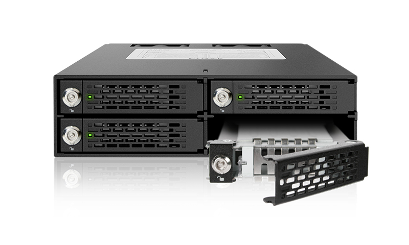 Rugged 4 x 2.5" SAS/SATA HDD/SSD Mobile Rack Enclosure for 5.25" Bay ...