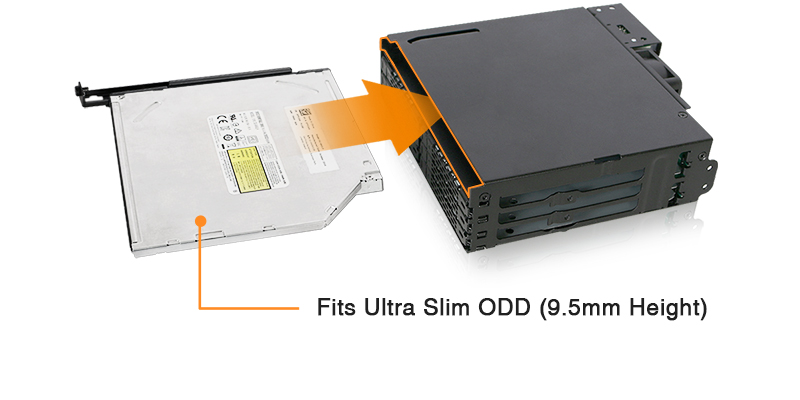 6 x 2.5" SAS/SATA SSD/HDD & Ultra Slim ODD Backplane Cage for External ...