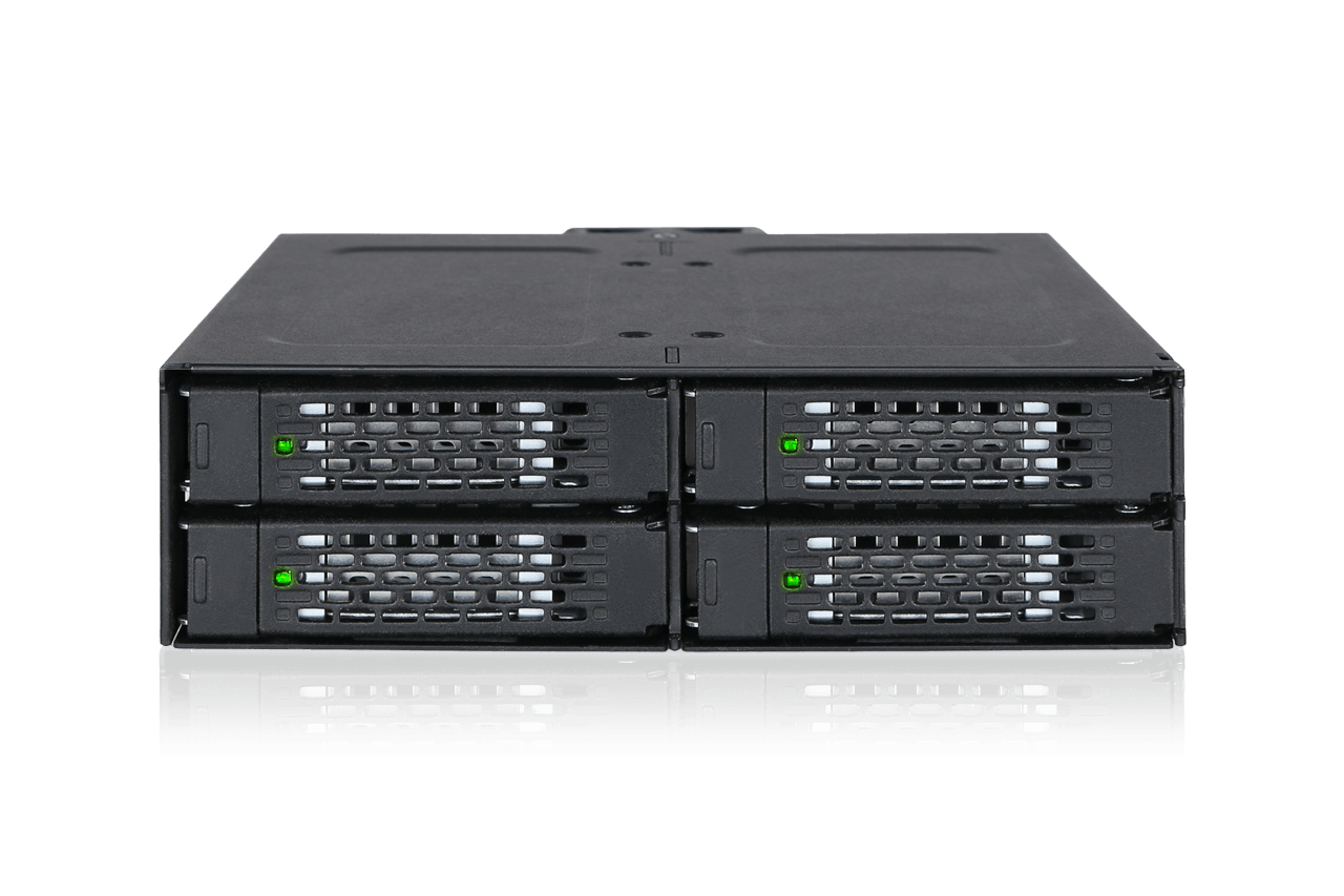 MB607SP-B_Rugged 4 x 2.5" SAS/SATA HDD/SSD Mobile Rack Enclosure for 5. ...