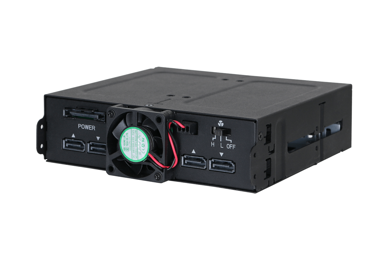 MB607SP-B_Rugged 4 x 2.5" SAS/SATA HDD/SSD Mobile Rack Enclosure for 5. ...