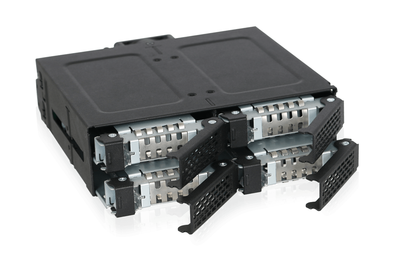 MB607SP-B_Rugged 4 x 2.5" SAS/SATA HDD/SSD Mobile Rack Enclosure for 5. ...