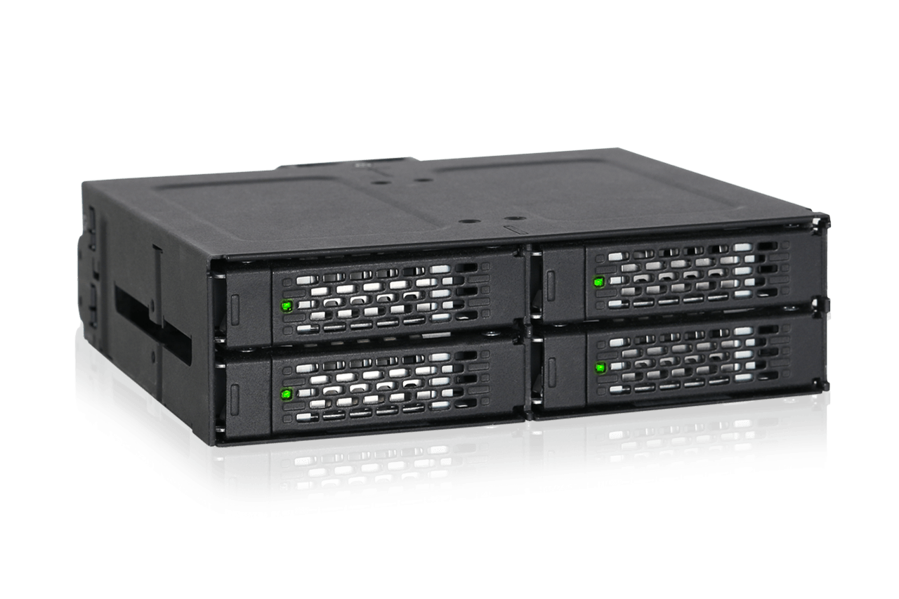 MB607SP-B_Rugged 4 x 2.5" SAS/SATA HDD/SSD Mobile Rack Enclosure for 5. ...