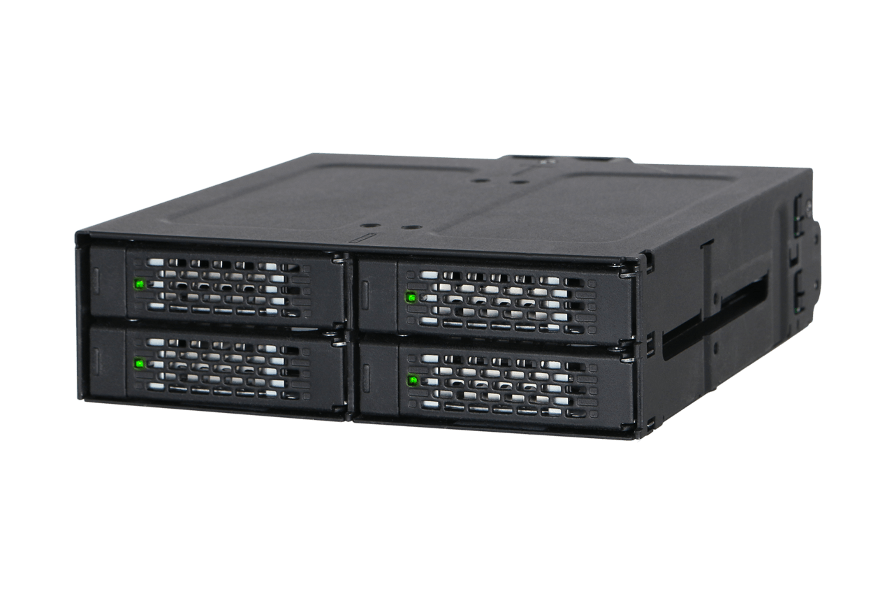 MB607SP-B_Rugged 4 x 2.5" SAS/SATA HDD/SSD Mobile Rack Enclosure for 5. ...