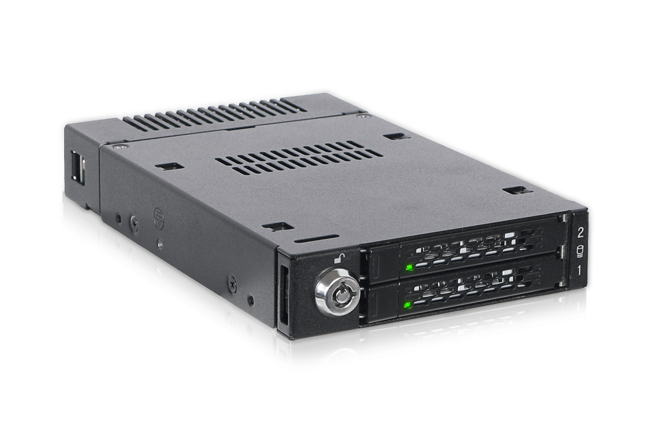 2 Bay M.2 PCIe 3.0/4.0 NVMe SSD Mobile Rack for External 3.5” Drive Bay