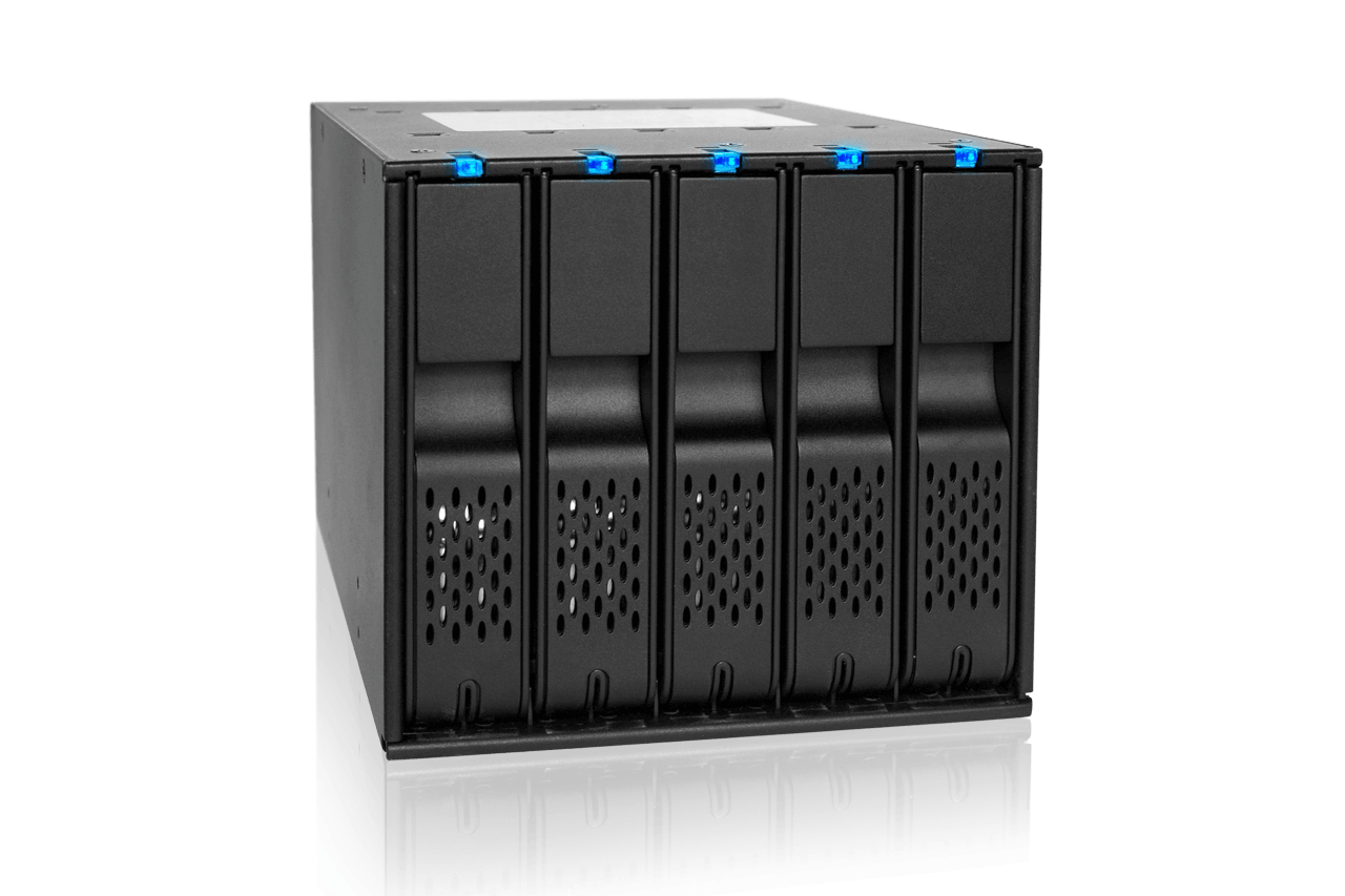 Tray-less 5 Bay 3.5" SATA Hard Drive Hot Swap Backplane Cage in 3x ...