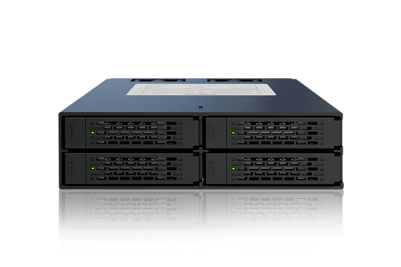 Rugged 4 x 2.5" SAS/SATA HDD/SSD Mobile Rack Enclosure for 5.25" Bay ...