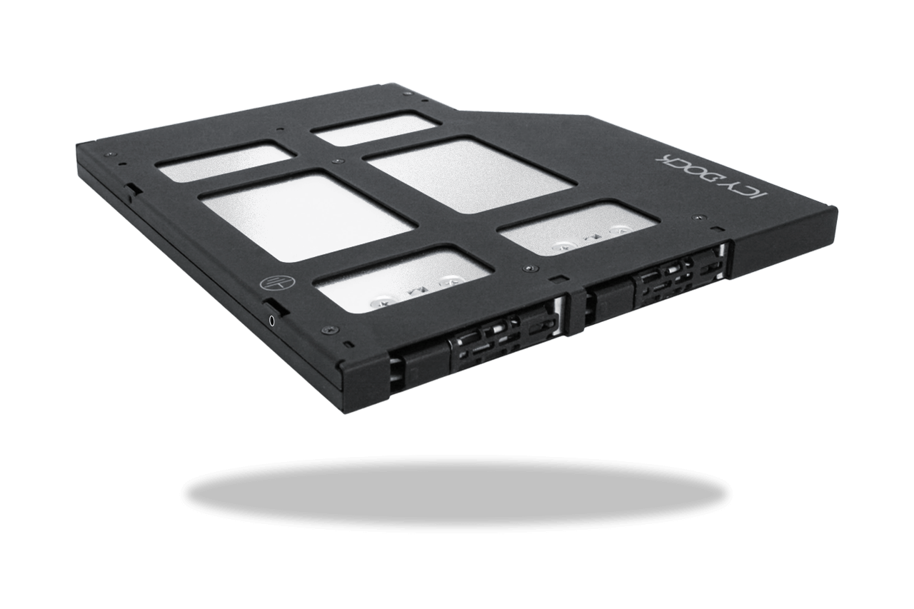 2 x M.2 NVMe SSD PCIe 4.0 Mobile Rack for 9.5mm Ultra Slim ODD Bay