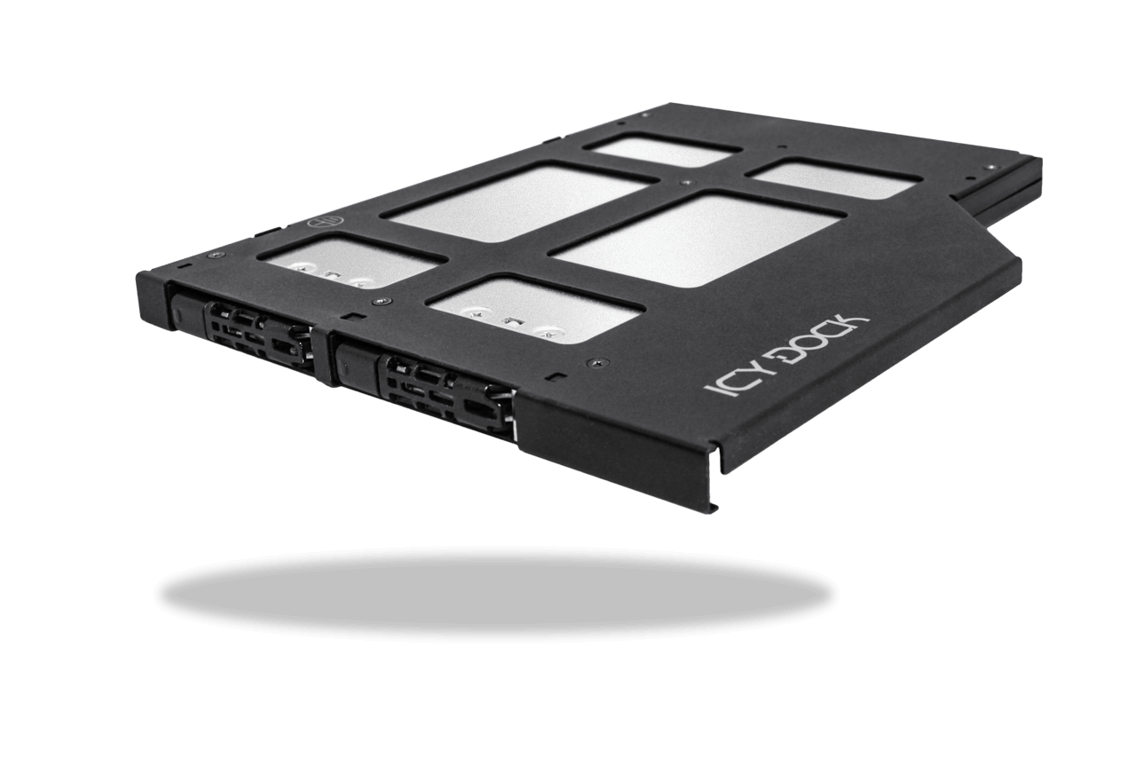 2 x M.2 NVMe SSD PCIe 4.0 Mobile Rack for 9.5mm Ultra Slim ODD Bay