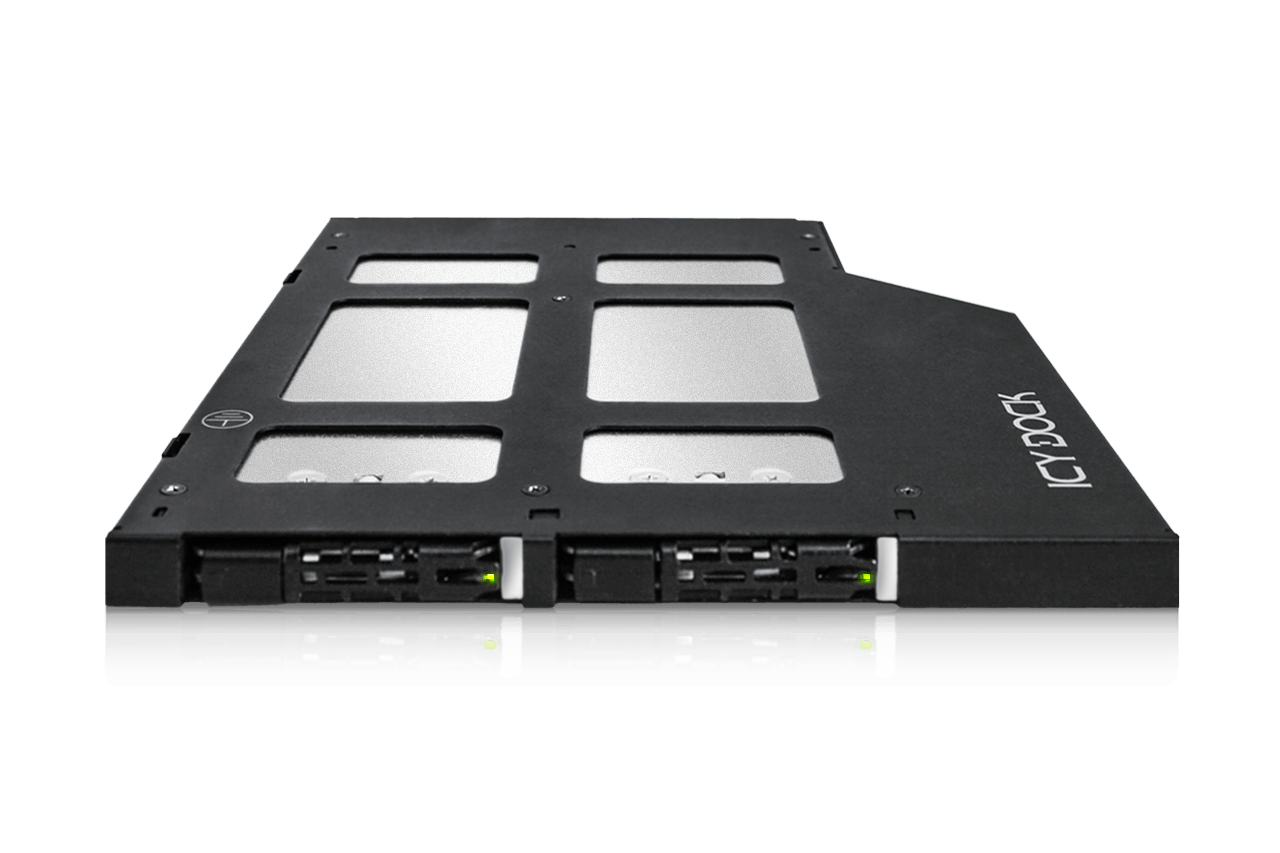 2 x M.2 NVMe SSD PCIe 4.0 Mobile Rack for 9.5mm Ultra Slim ODD Bay
