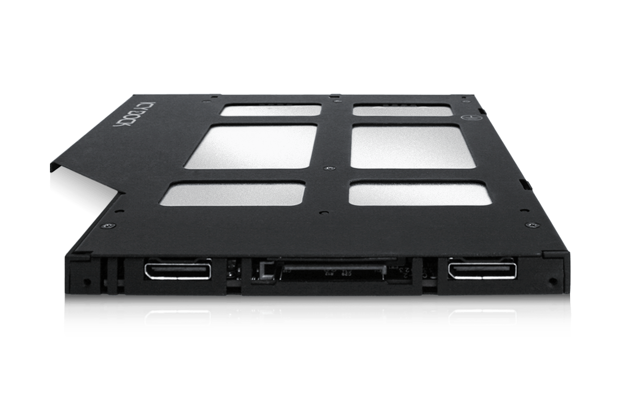 2 x M.2 NVMe SSD PCIe 4.0 Mobile Rack for 9.5mm Ultra Slim ODD Bay