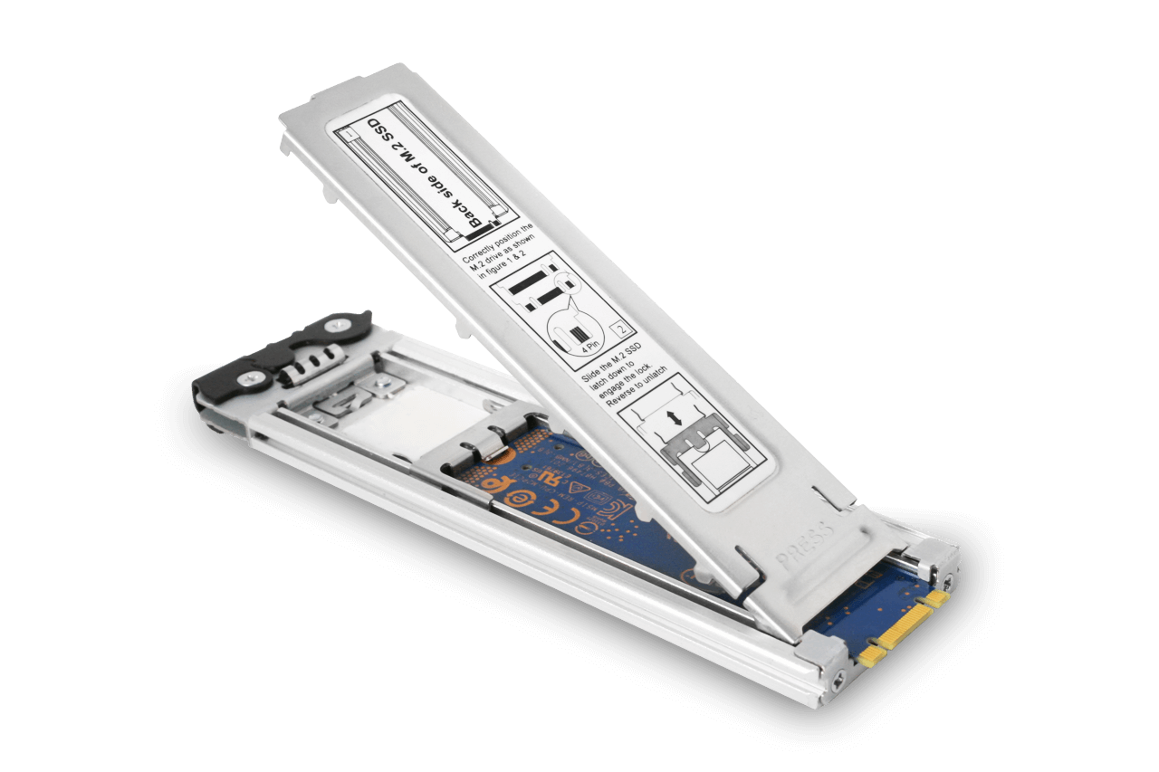 Rugged 12 x M.2 SATA SSD Mobile Rack Enclosure for 5.25" Bay (3 x OCuLink)