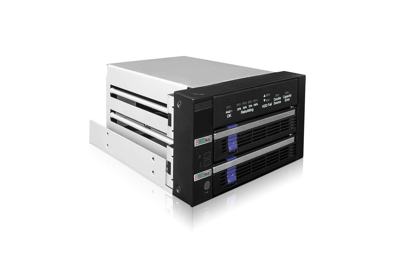 Dual 2.5"/3.5" SATA Hard Drive/SSD Removable RAID 1 Mobile Rack ...