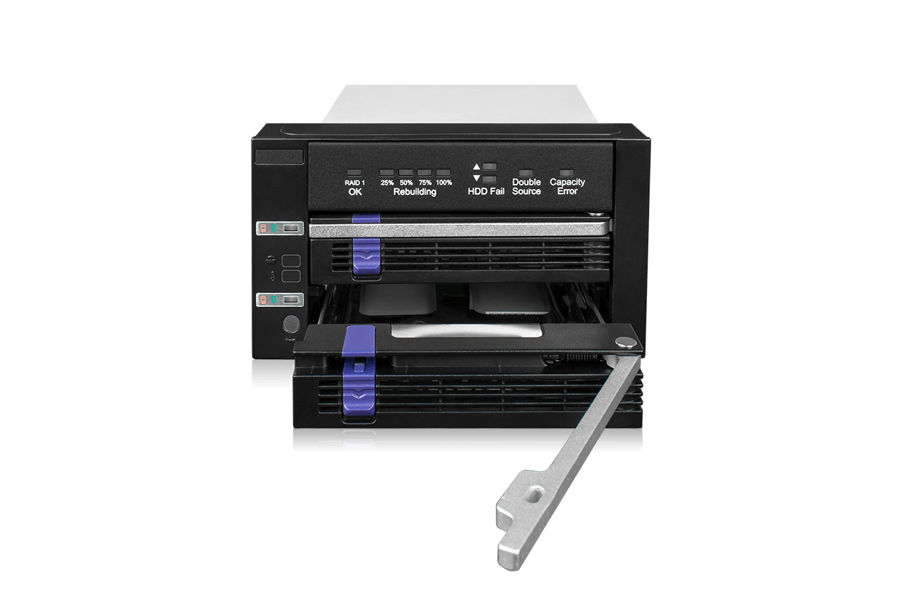 Dual 2.5"/3.5" SATA Hard Drive/SSD Removable RAID 1 Mobile Rack ...