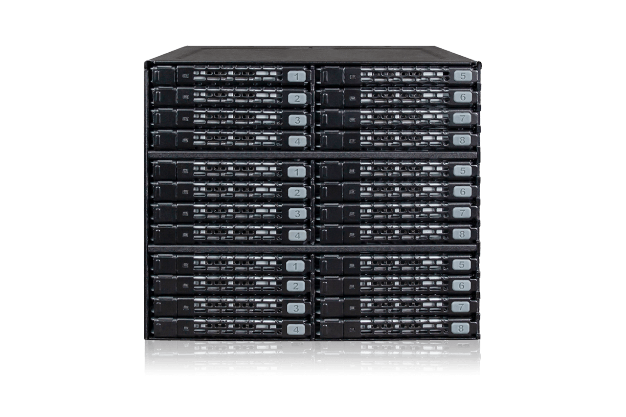 MB924IP-B_Rugged 24 x 2.5" SAS/SATA HDD/SSD Mobile Rack Enclosure for 3 ...